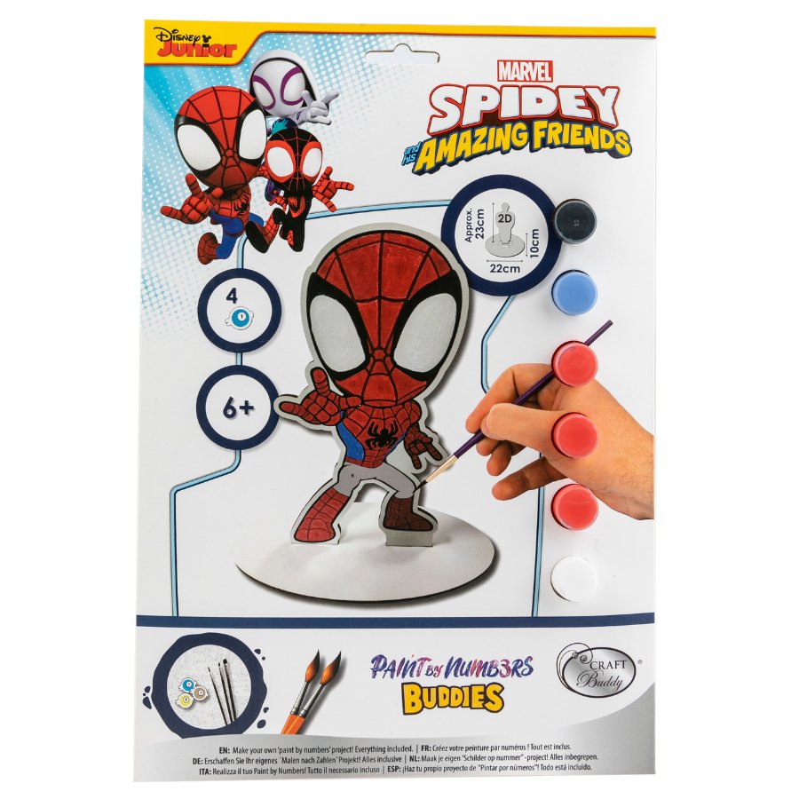 Spiderman MARVEL Paint By Numbers XL Buddies Kit – Craft Buddy
