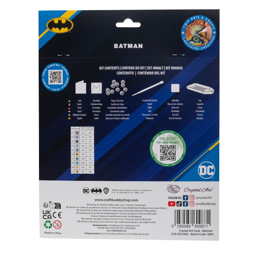 "Batman" DC Comics Crystal Art Card – Craft Buddy