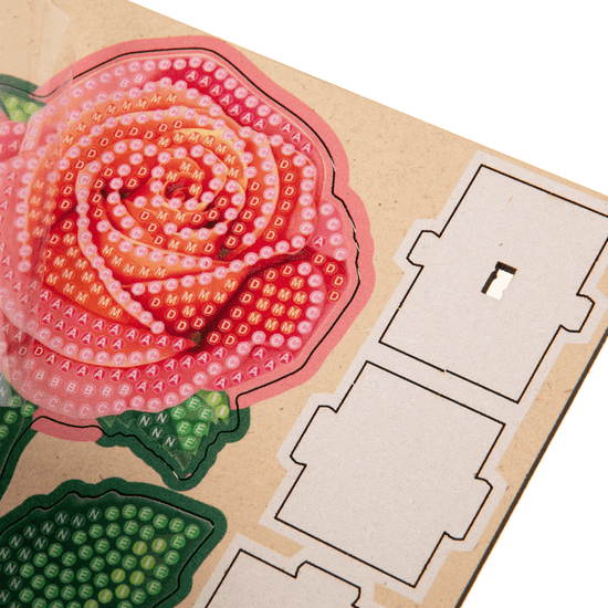 "Floral Vases" Crystal Art Wooden Decoration Kit - Set of 4 – Craft Buddy