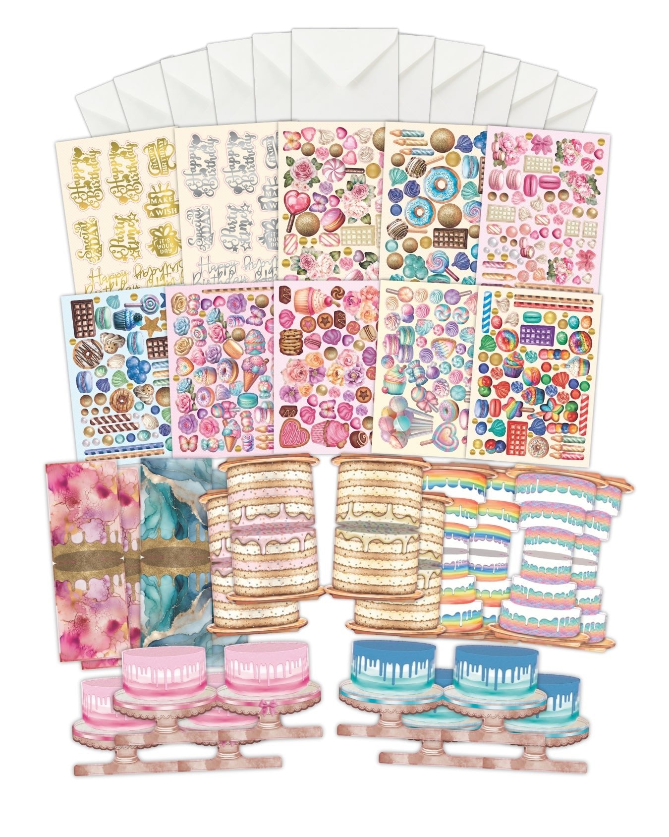 Celebration Cakes Card Collection Card Making Kit x 16 – Craft Buddy