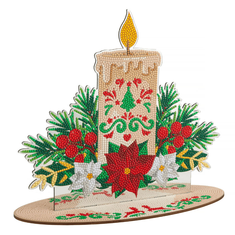 Christmas Candle Mirror Effect Crystal Art Decoration Kit – Craft Buddy