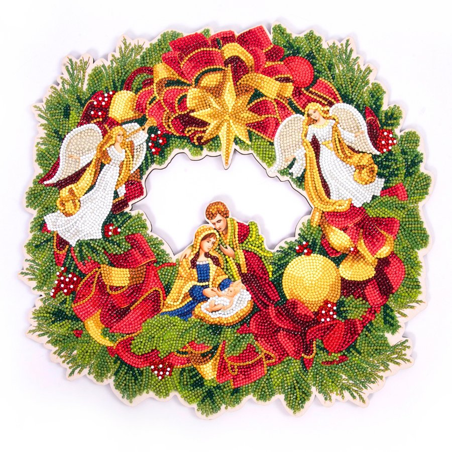 "Christmas" Crystal Art 3D Wreath Kit – Craft Buddy