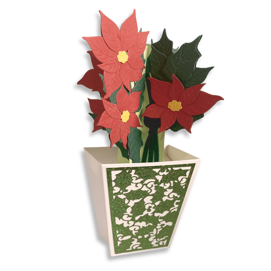 Craft Buddy “Poinsettia” Beautiful Bouquet 3D Gift Card Die Set