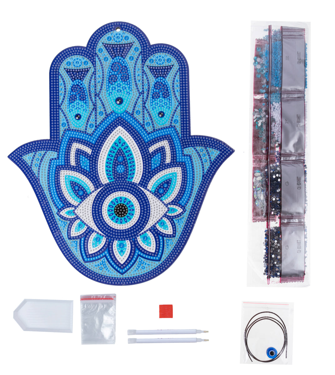 Crystal Art Wooden Hanging Decoration Hamsa Hand Kit – Craft Buddy
