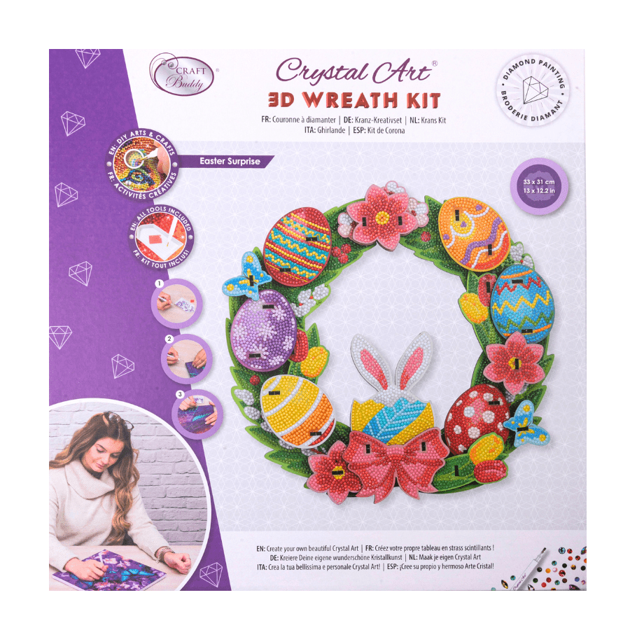 "Easter Surprise" Crystal Art 3D Wreath Kit – Craft Buddy