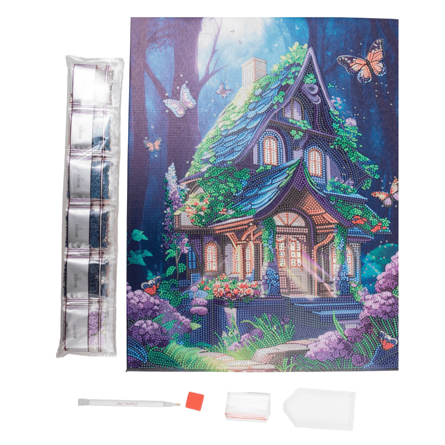 “Fantasy House” Crystal Art Canvas Kit 35x45 – Craft Buddy