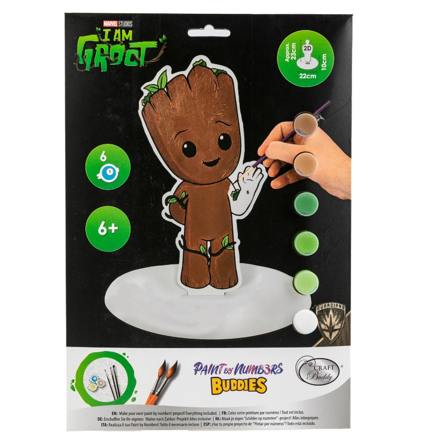 "Groot" MARVEL Paint By Numbers XL Buddies Kit – Craft Buddy