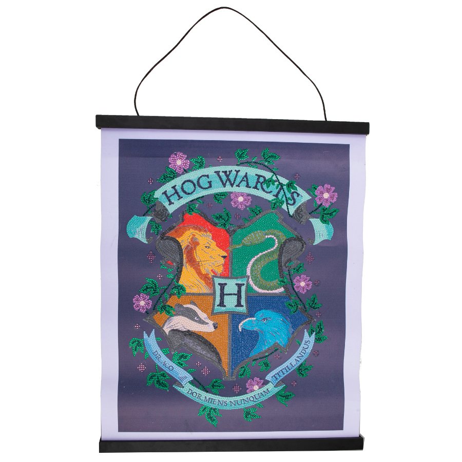 Hogwarts Crest Harry Potter Crystal Art Scroll Kit 40x50cm – Craft Buddy