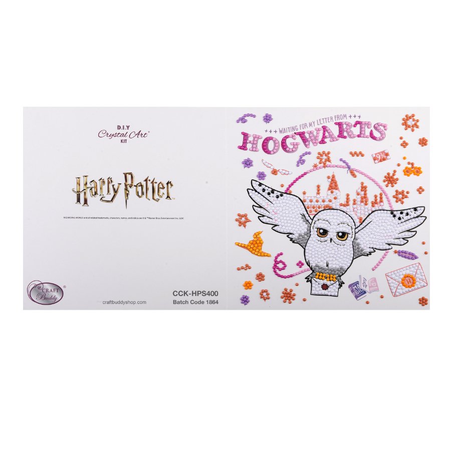 "Hogwarts & Hedwig" Harry Potter Crystal Art Card – Craft Buddy