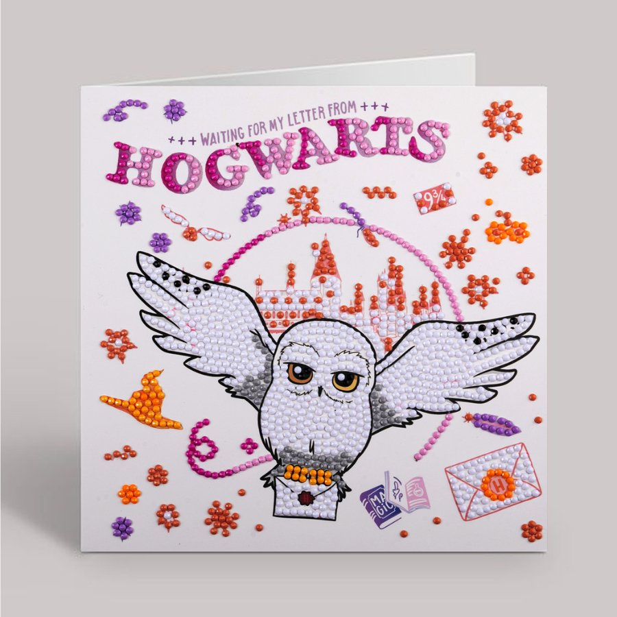 "Hogwarts & Hedwig" Harry Potter Crystal Art Card – Craft Buddy