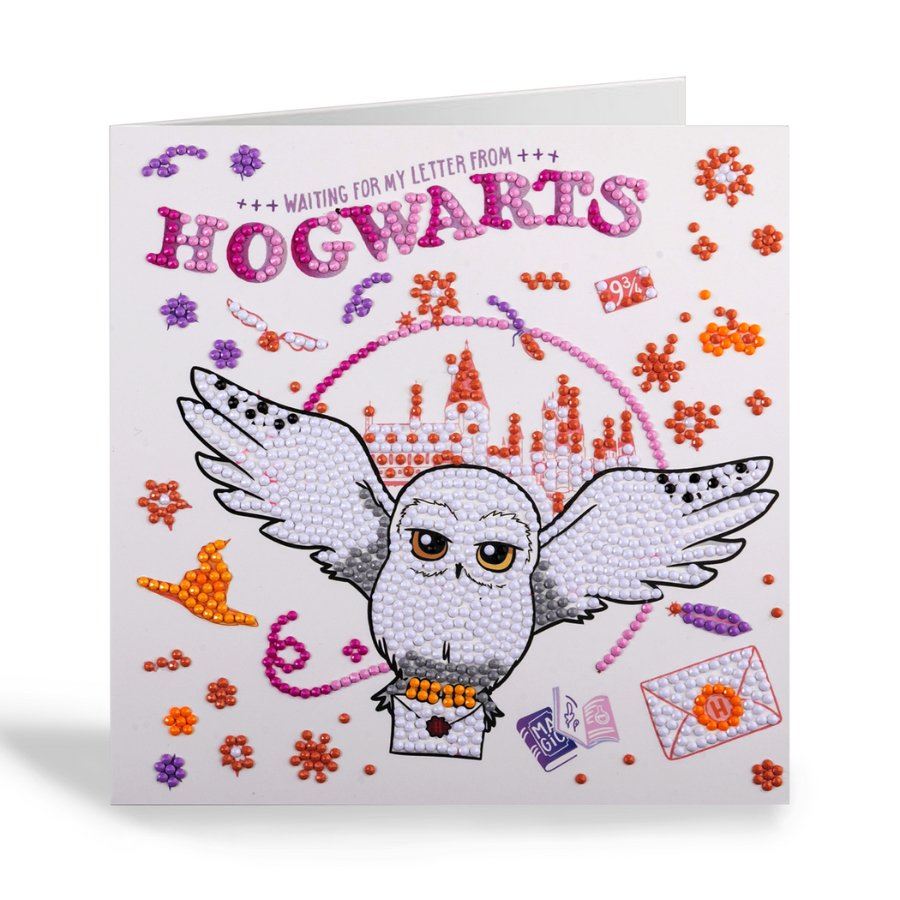 "Hogwarts & Hedwig" Harry Potter Crystal Art Card – Craft Buddy