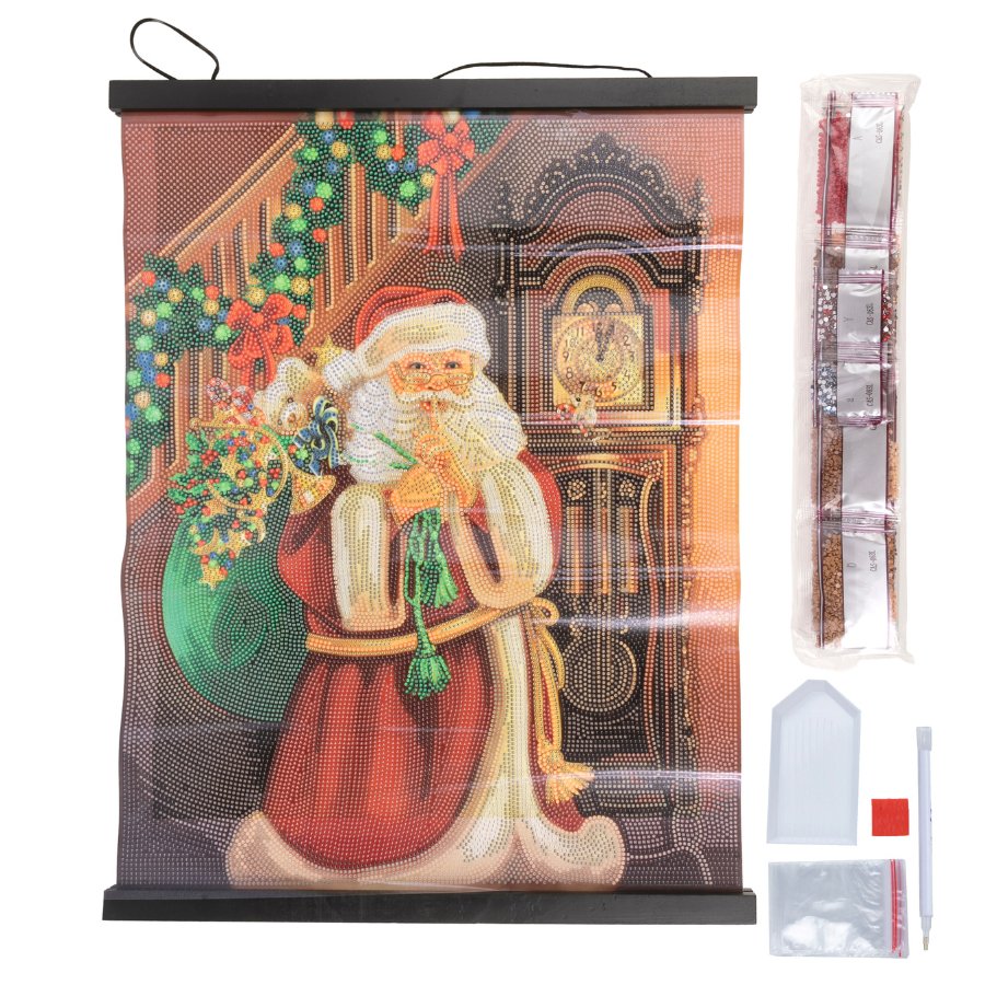 "Santa's Secret" Crystal Art Scroll Kit 40x50cm – Craft Buddy