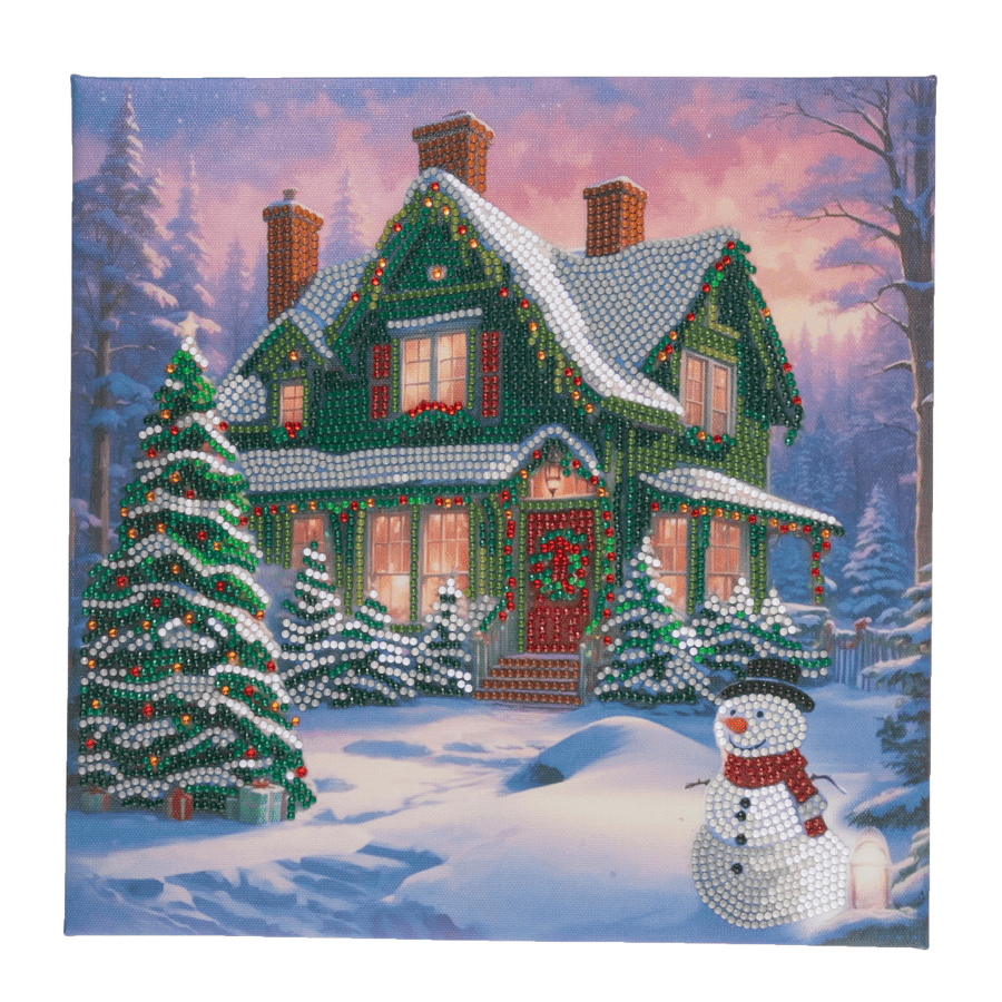 Snowy Paradise Crystal Art Canvas Kit 30x30cm – Craft Buddy
