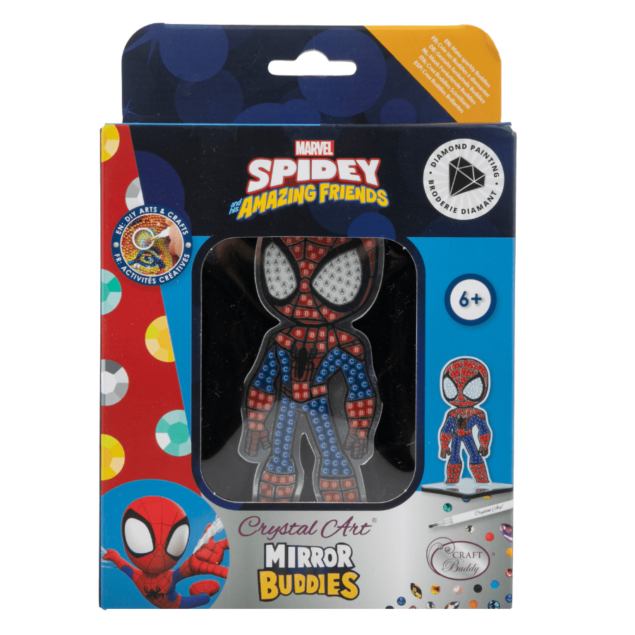 Spiderman Crystal Art Mirror Buddies Kit MARVEL – Craft Buddy
