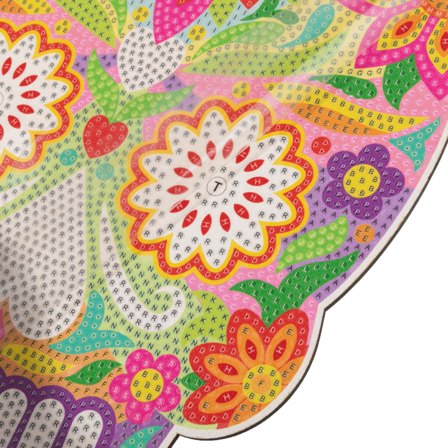 Sugar Skull Crystal Art Wooden Decoration – Craft Buddy