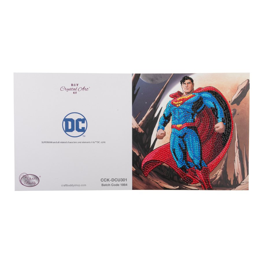 "Superman" DC Comics Crystal Art Card – Craft Buddy