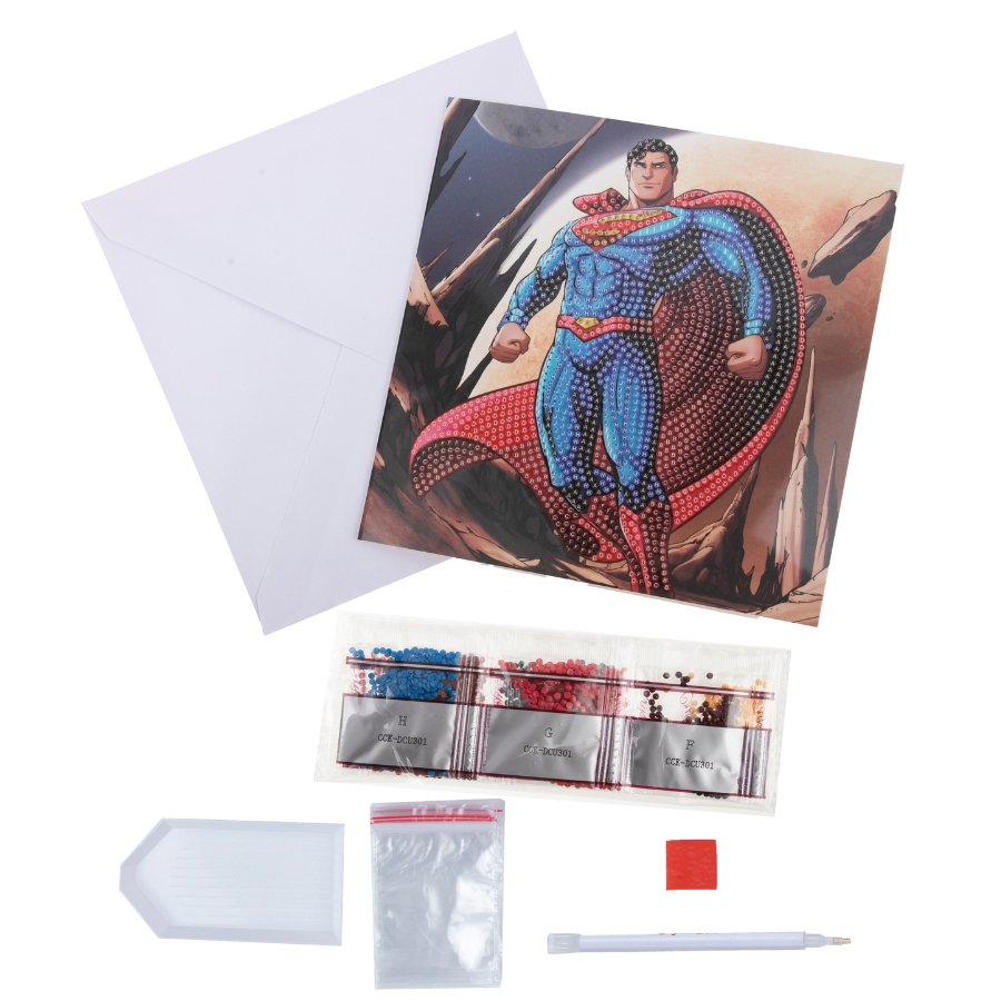 "Superman" DC Comics Crystal Art Card – Craft Buddy