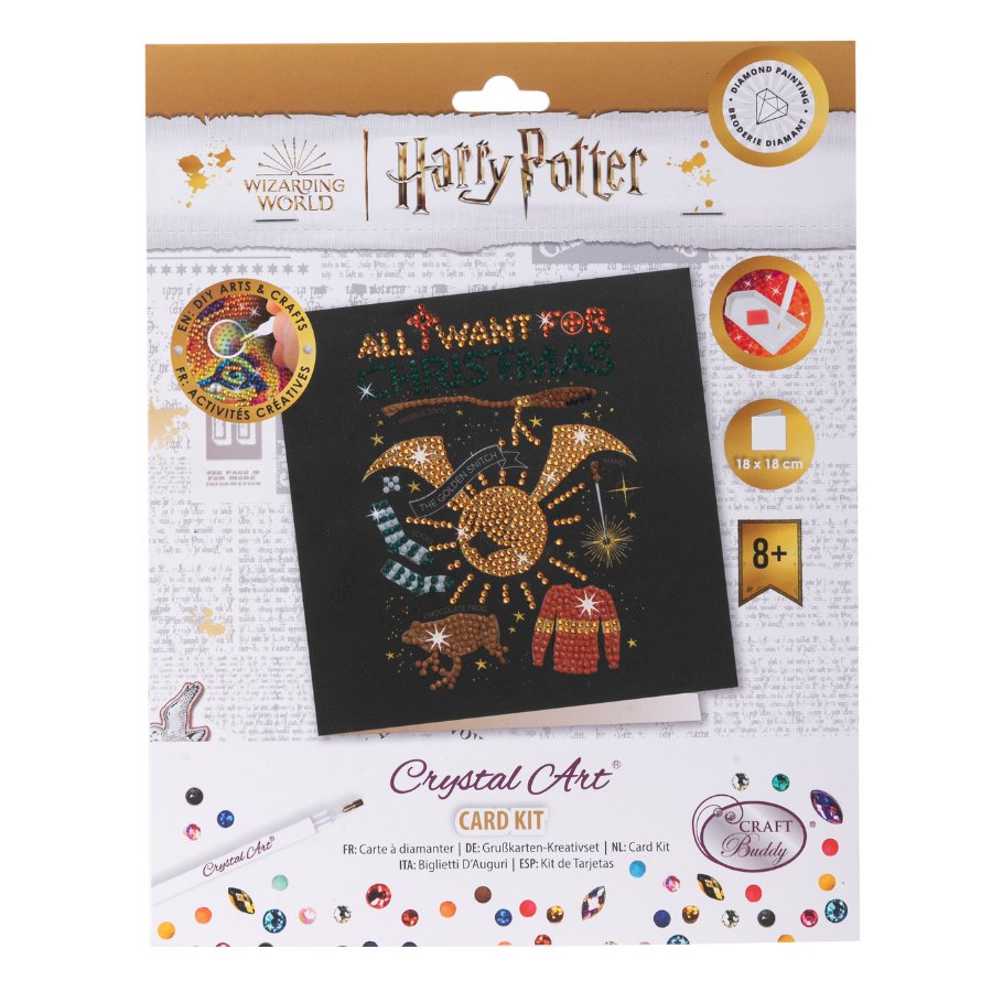 "The Golden Snitch" Harry Potter Crystal Art Card – Craft Buddy