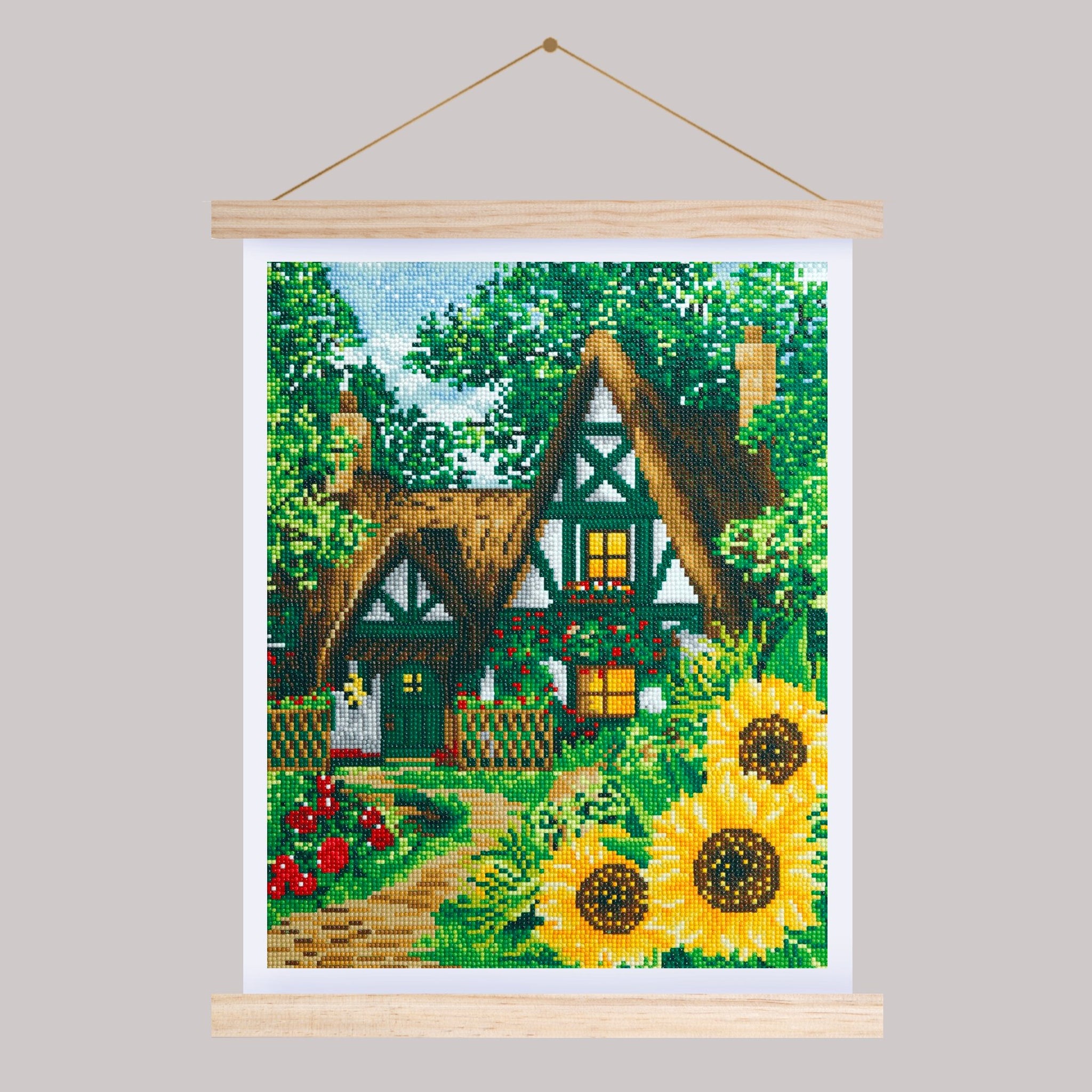 Woodland Thatch Crystal Art Scroll Kit 40x50cm – Craft Buddy