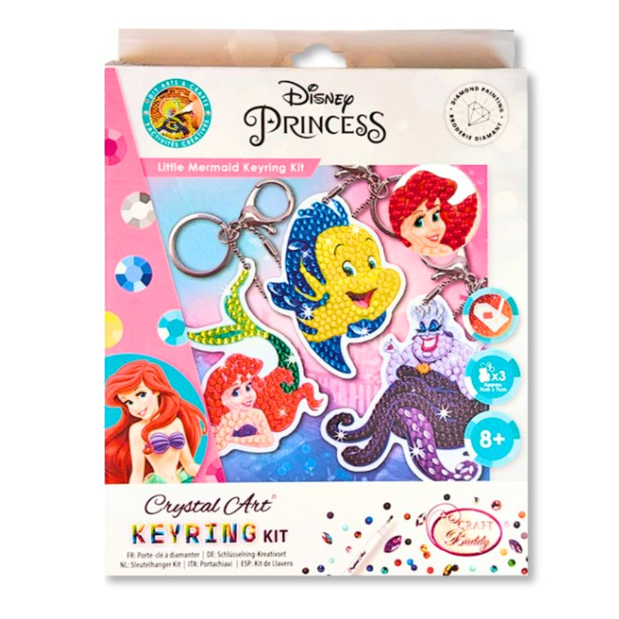 "Little Mermaid" Crystal Art Keyring Set – Craft Buddy