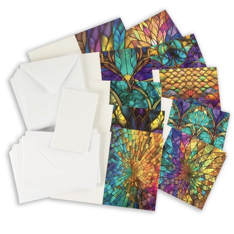 Craft Buddy Stained Glass Papercrafting Kit - 30x Cards