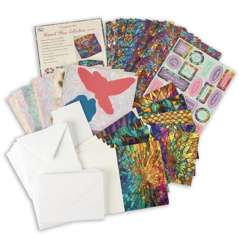 Craft Buddy Stained Glass Papercrafting Kit - 30x Cards